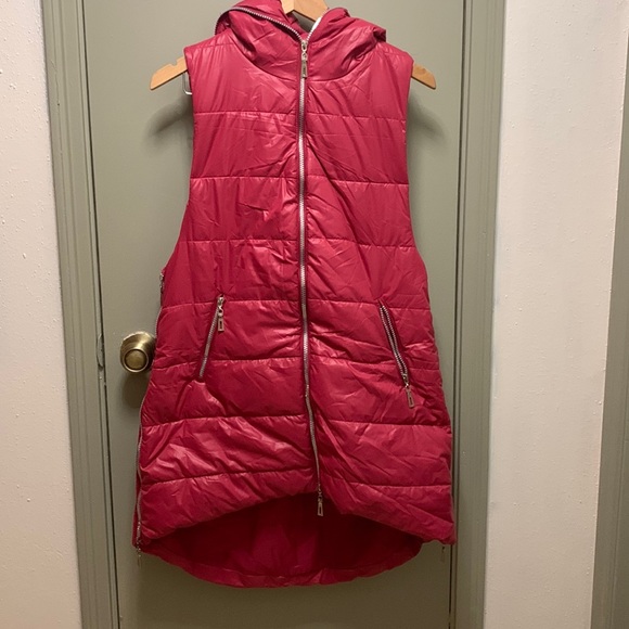 Jackets & Coats | Quilted Vest Attached Hood With Zipper From Hem To ...
